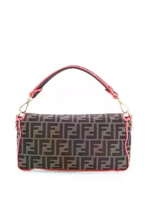 Fendi Baguette Nm Bag Zucca Canvas Medium Shoulder Bag - Brown
