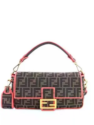 Fendi Baguette Nm Bag Zucca Canvas Medium Shoulder Bag