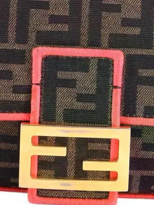 Fendi Baguette Nm Bag Zucca Canvas Medium Shoulder Bag