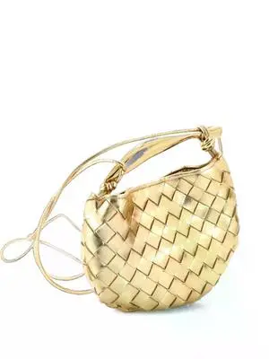 Bottega Veneta Sardine Top Handle Bag Intrecciato Nappa Mini Satchel - Gold