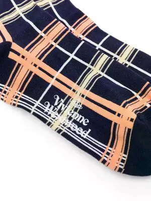 VIVIENNE WESTWOOD Check Orb-embroidered Socks