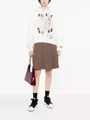 Mihara Yasuhiro Pleated Panelled Skirt - Brown