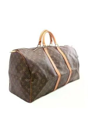 LOUIS VUITTON Monogram Keepall 55 Luggage - Brown