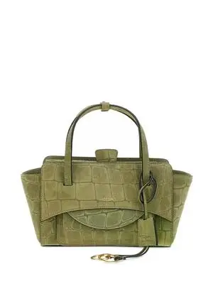 HIDESINS S Flap Croc-effect Tote Bag - Green