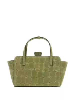 HIDESINS S Flap Croc-effect Tote Bag - Green