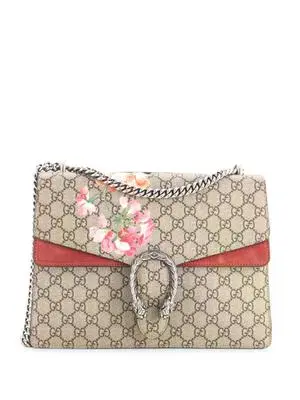 Gucci Dionysus Bag Blooms Print Gg Coated Canvas Medium Shoulder Bag - Brown