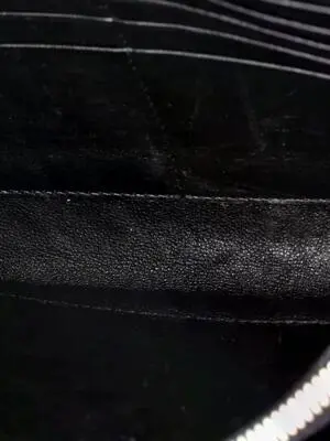 Saint Laurent Classic Monogram Crocodile Embossed Leather Large Clutch Bag