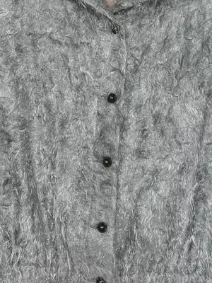 ALYSI Textured Button-front Jacket - Grey