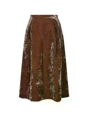 UMA WANG Inverted-pleat Flared Midi Skirt