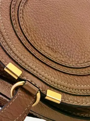 Chloé Marcie Leather Small Crossbody Bag - Brown
