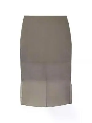 Brandon Maxwell Brett Silk Organza Midi Skirt
