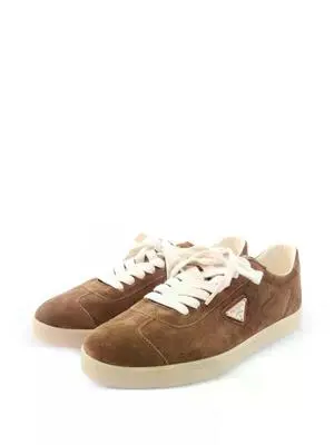 Prada Lane Suede Sneakers - Brown
