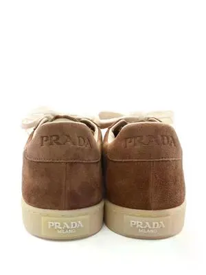Prada Lane Suede Sneakers - Brown