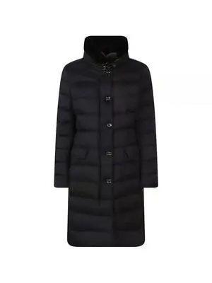 MOORER Quilted Faux-fur-trim Coat