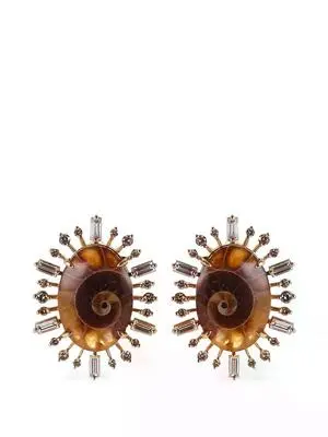 PARULINA Embellished Spiral Earrings - Gold