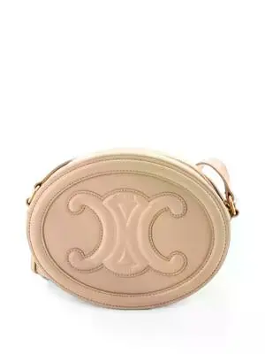 Celine Triomphe Oval Leather Crossbody Bag