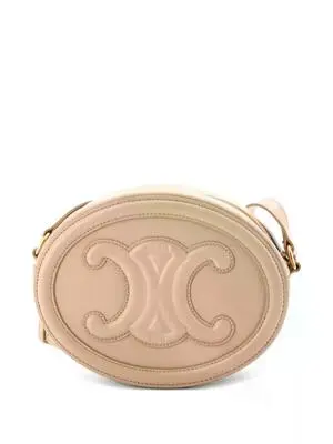 Celine Triomphe Oval Leather Crossbody Bag