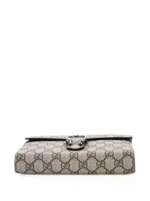 Gucci Dionysus Chain Wallet Gg Coated Canvas Small Cross Body Bag - Brown