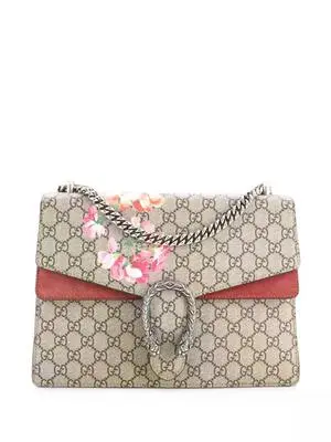 Gucci Dionysus Bag Blooms Print Gg Coated Canvas Medium Shoulder Bag - Brown