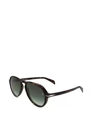 DB EYEWEAR BY DAVID BECKHAM Tortoiseshell-effect Navigator-frame Sunglasses