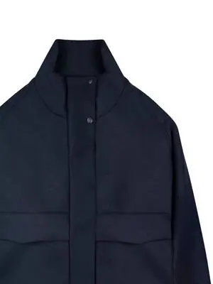NINE:INTHE:MORNING High-neck Press-stud Jacket - Blue