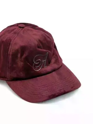 AUTRY Logo-embroidered Velvet Baseball Cap