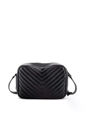 Saint Laurent Lou Camera Bag Matelasse Chevron Leather Small Cross Body Bag - Black