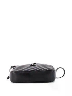 Saint Laurent Lou Camera Bag Matelasse Chevron Leather Small Cross Body Bag - Black