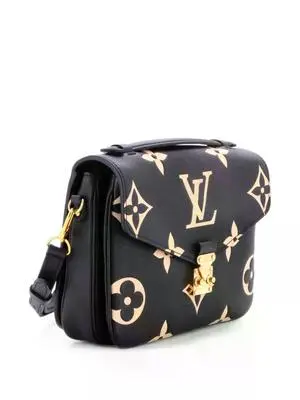 LOUIS VUITTON Bicolor Monogram Empreinte Giant Pochette Metis Crossbody Bag