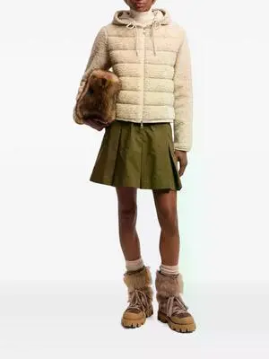 Moncler Quilted Hooded Jacket - Neutrals