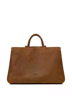 Marsèll 4 In Orizzontale Suede-finish Logo-debossed Tote Bag - Brown