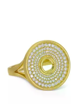 LEIGH MAXWELL Amani Diamond Disc Ring - Gold