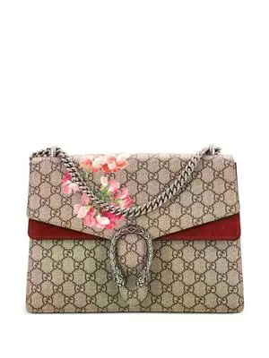 Gucci Dionysus Bag Blooms Print Gg Coated Canvas Medium Shoulder Bag - Brown