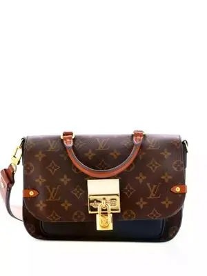 LOUIS VUITTON Vaugirard Handbag Monogram Canvas With Leather Satchel - Black