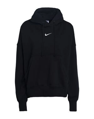 Nike Sportswear Phoenix Fleece Over-oversized Hoodie Sweatshirt Size Cotton, Polyester - Black