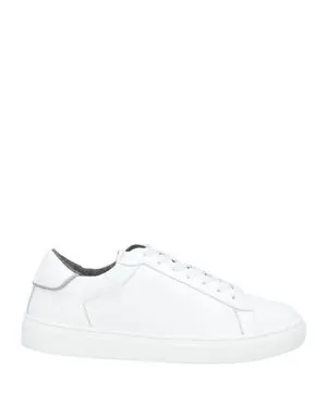 Fabiana Filippi Dark Soft Leather Sneakers With Beads - White