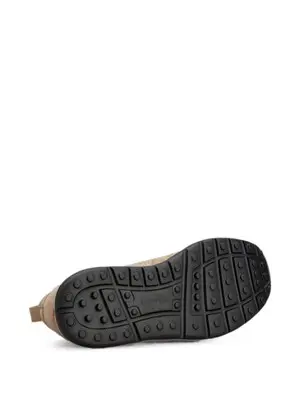 TOD'S Leather And Knit Sneakers - Beige
