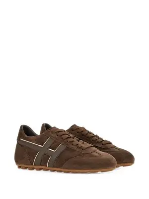 Hogan H693 Leather Sneakers - Brown