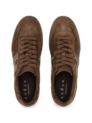 Hogan H693 Leather Sneakers - Brown