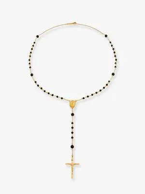 Dolce & Gabbana Brass Necklace With Cross - Black