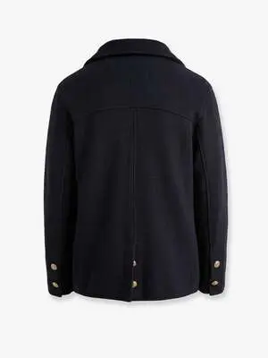Dolce & Gabbana Virgin Wool Blazer With Iconic Crest