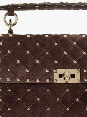 Valentino Garavani Rockstud Spike Suede Shoulder Bag