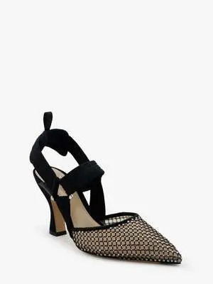 Fendi Mesh And Suede Pumps