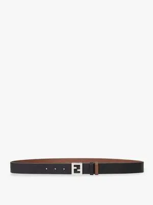 Fendi Reversible Leather Belt - Black