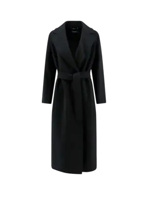 Max Mara S MAX MARA Poldo Virgin Wool Coat Black