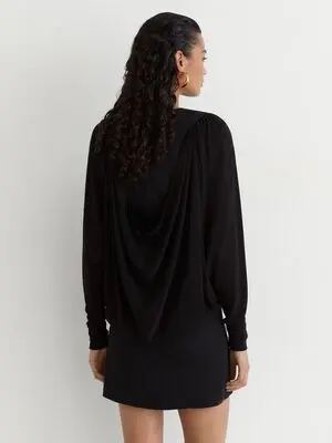 REISS Imogen Draped Jersey Ruched Mini Dress