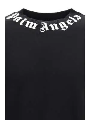 Palm Angels Cotton Crewneck Sweatshirt With Logo