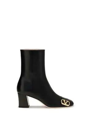 Valentino Garavani Veeside Leather Ankle Boots - Black