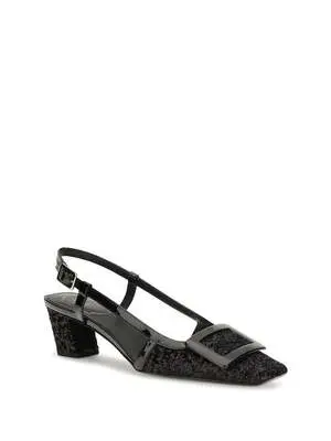 ROGER VIVIER Belle Vivier Shiny-effect Slingback Pumps