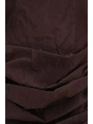 Magda Butrym Draped Mini Dress With High Collar